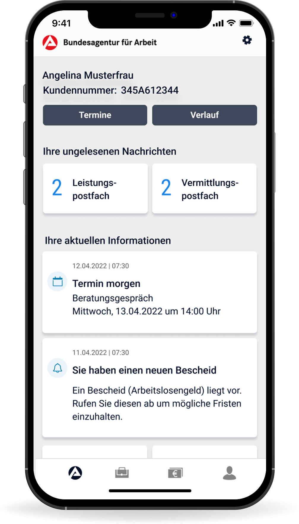BA mobil Die Kunden App Der Bundesagentur F r Arbeit Bundesagentur 